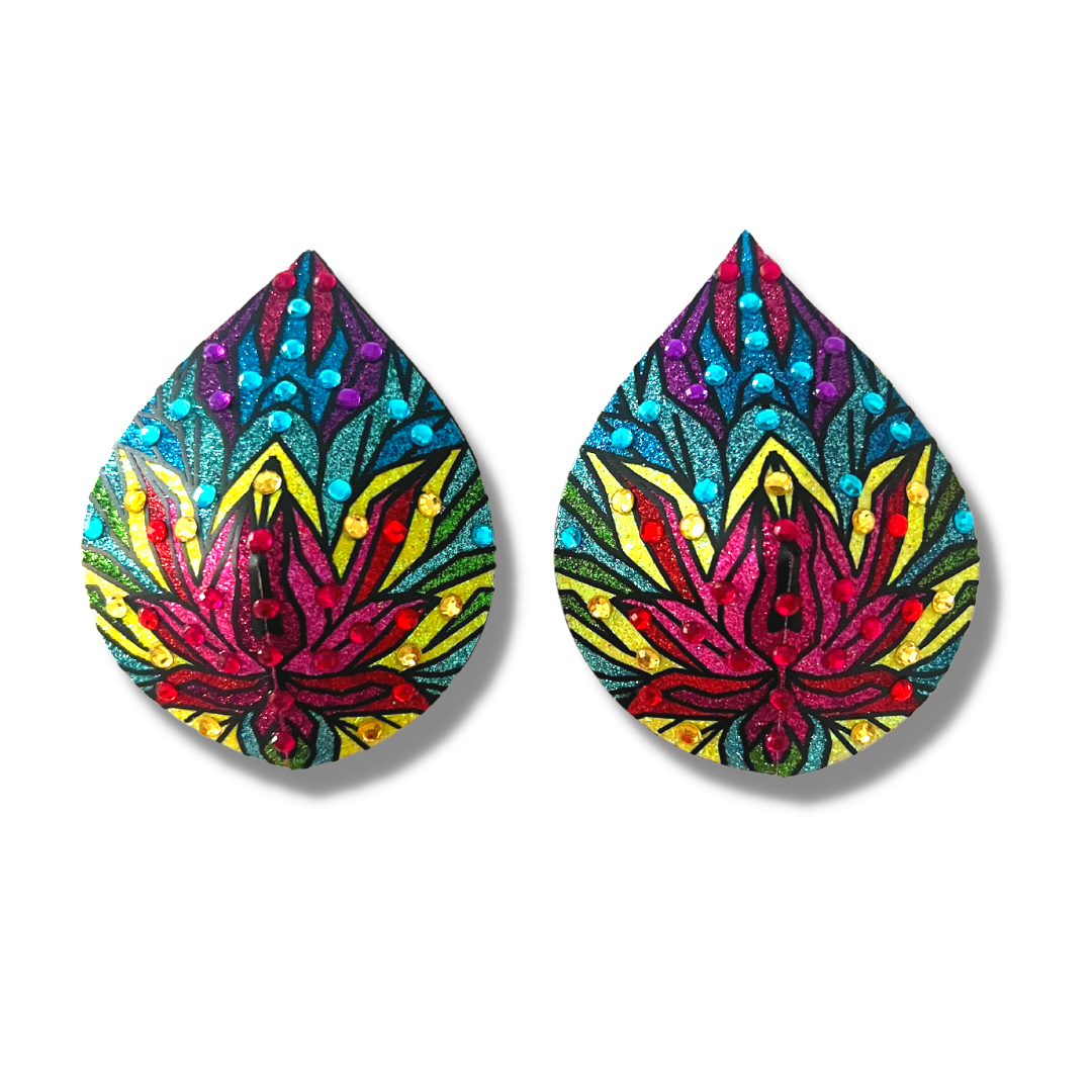 PASSION FRUIT Multicolour Glitter & Gem Teardrop Nipple Pasty, Cover